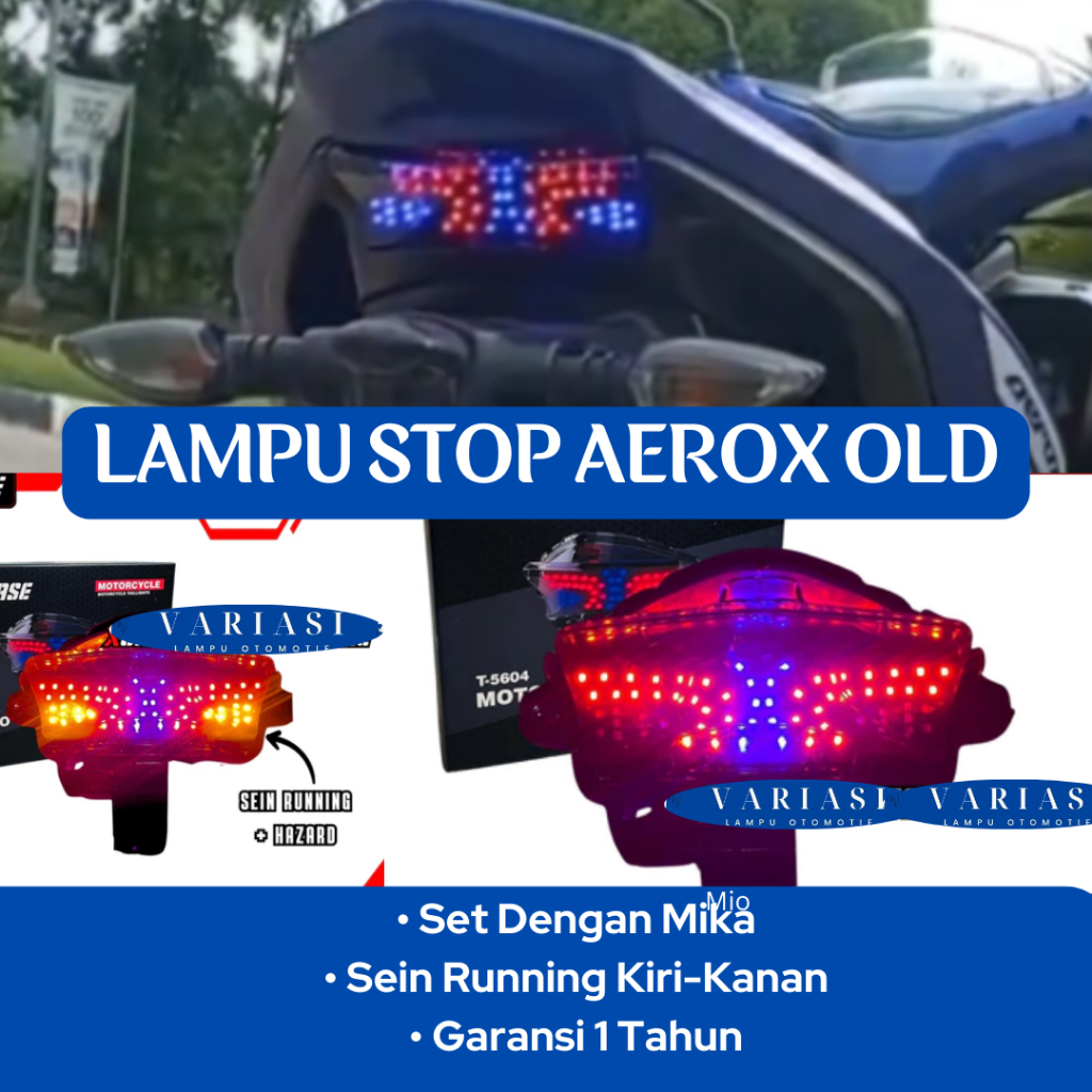 Jual Lampu Stop Aerox Old Collosium Running 3IN1 Model Transformers PNP ...