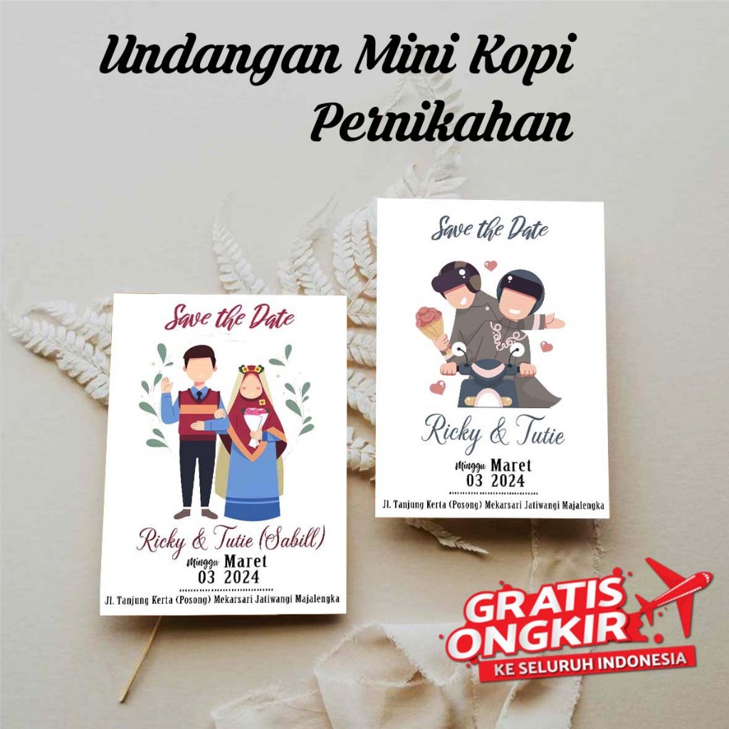 Jual undangan mini kopi murah - undangan kecil minimalis | Shopee Indonesia