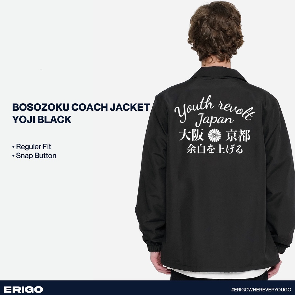 Jual Special Price Erigo Bosozoku Coach Jacket Graphic Yoji Black ...