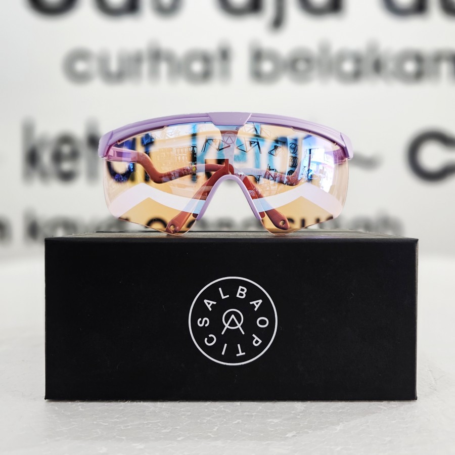 Jual Kacamata Sepeda Alba Optics Delta Sunglasses - Violet Frame ...