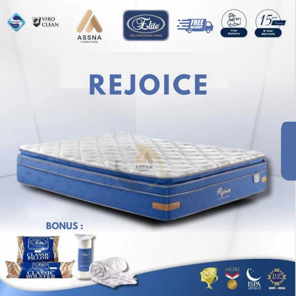 Jual Kasur spring bed Elite Rejoice Matras mattress size 90 100 120 140 ...