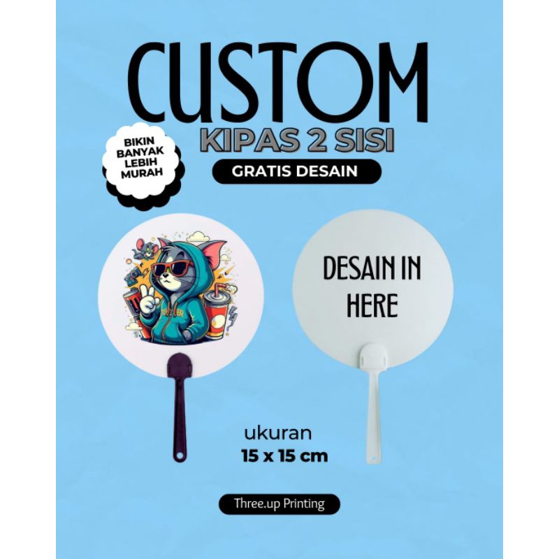 Jual KIPAS TANGAN CUSTOM 2 SISI FREE DESIGN | Shopee Indonesia
