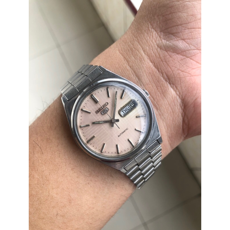 Jual jam seiko 5 automatic cal 6309 original salmon dial rare item | Shopee Indonesia