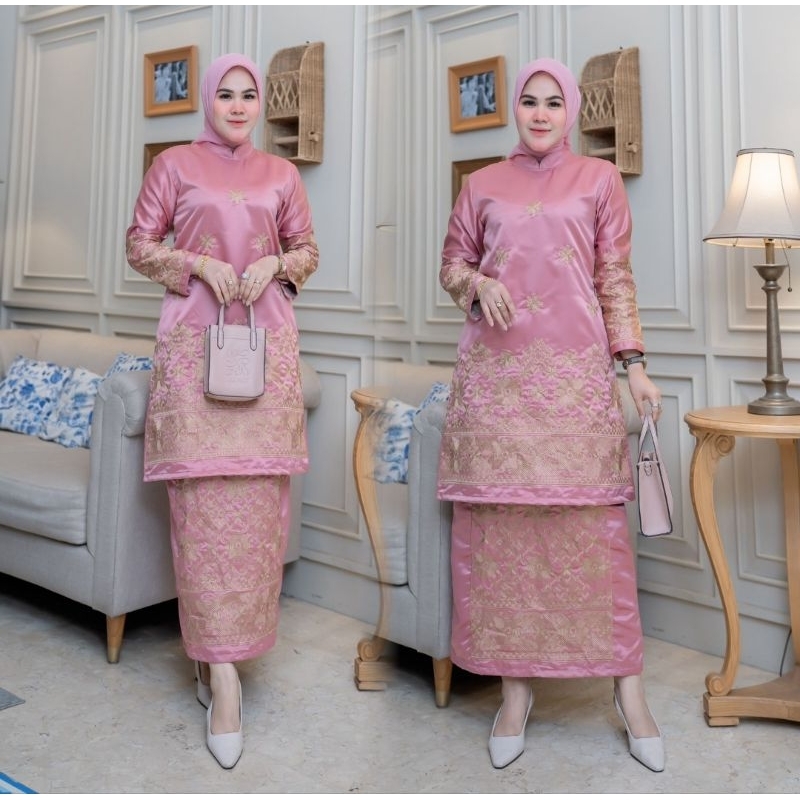 Jual Set BASIBA baju kurung bordir vol 3 // baju kurung adat makassar ...