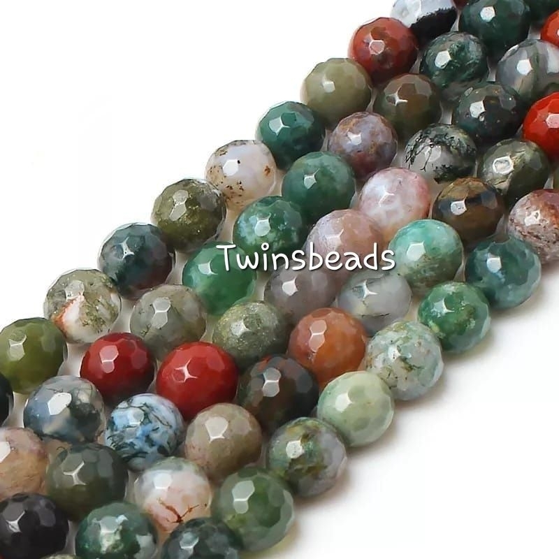 Jual Manik Batu Alam Cutting Indian Agate 4/6/8/10 MM | Shopee Indonesia