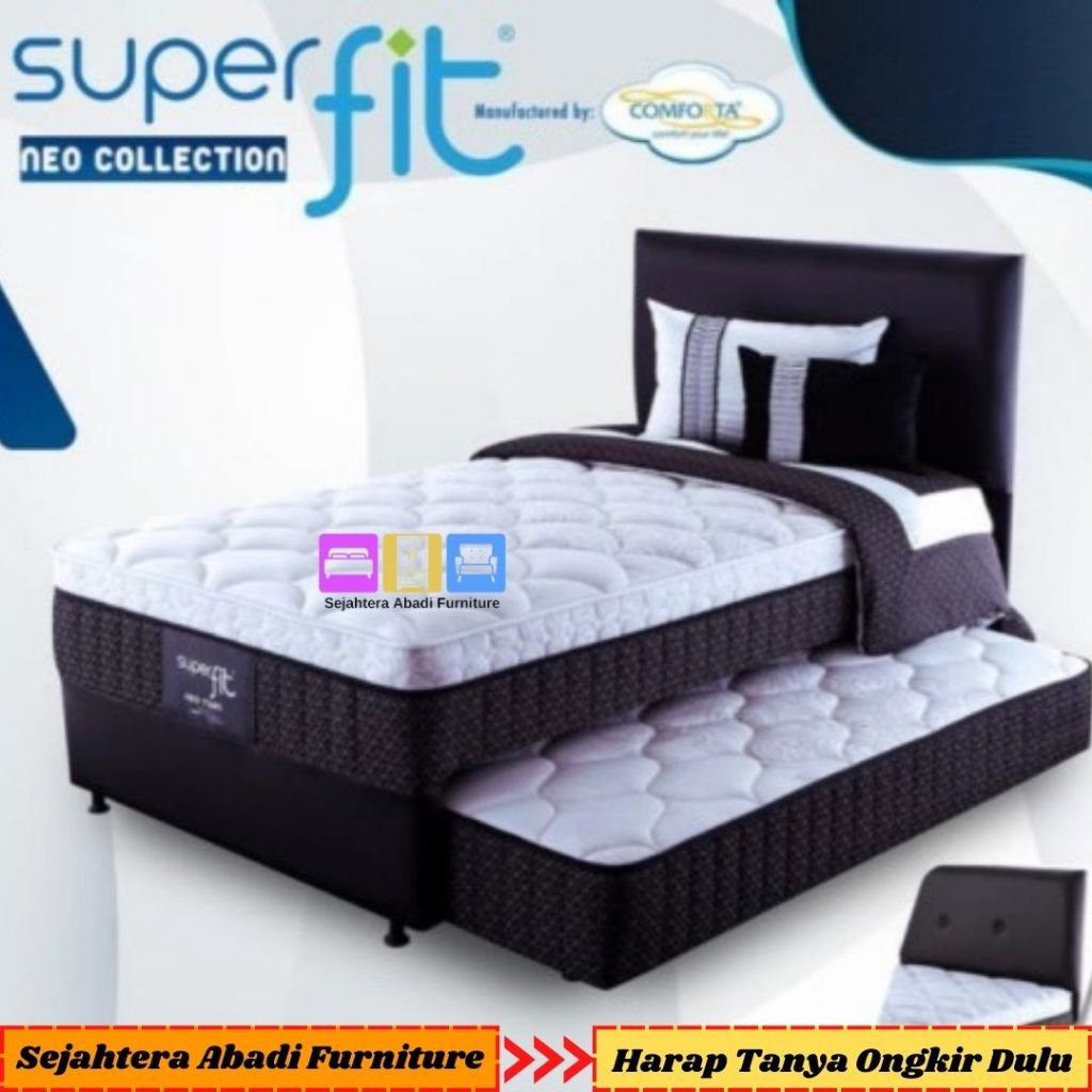Jual comforta springbed sorong 2in1 superfit neo twin divan/full set ...