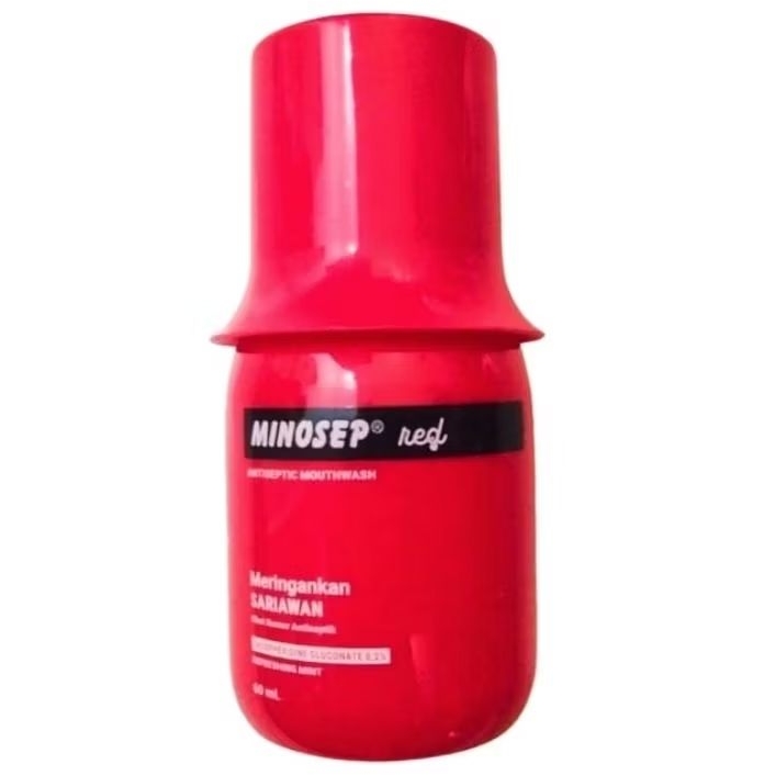 Jual MINOSEP Red - Obat Kumur Antiseptik /Antiseptic Mouthwash (60ml) | Shopee Indonesia
