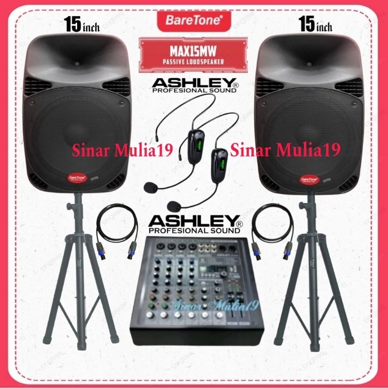Jual Paket Sound System Senam Speaker 15 Inch BareToneAX15MW Power ...