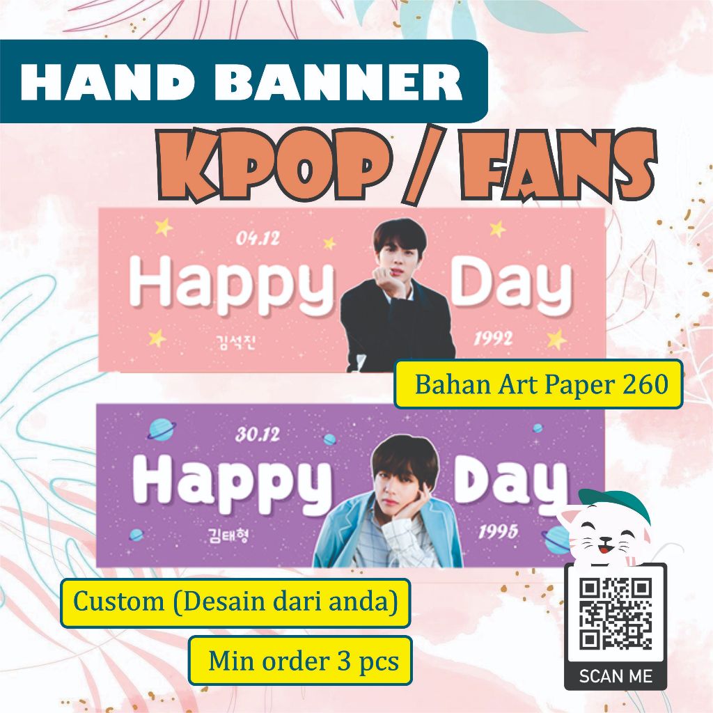 Jual Cetak Hand Banner Custom | Hand Banner KPOP | IDOL Hand Banner ...