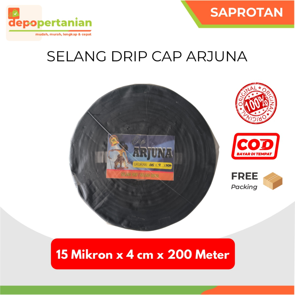 Jual Depo Pertanian - Selang Drip Irigasi Cap Arjuna 15 Mikron x 4 cm x ...
