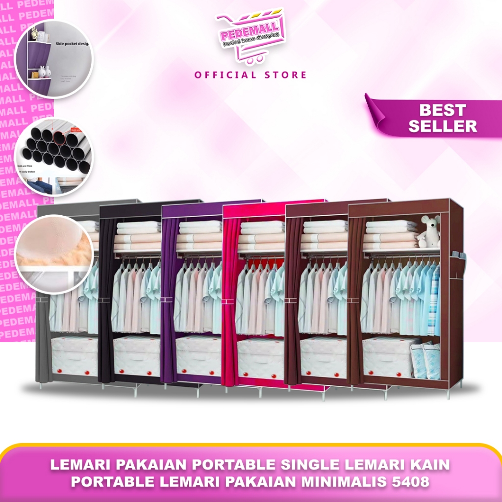 Jual Lemari Pakaian Portable Single Lemari Kain Portable Lemari Pakaian ...