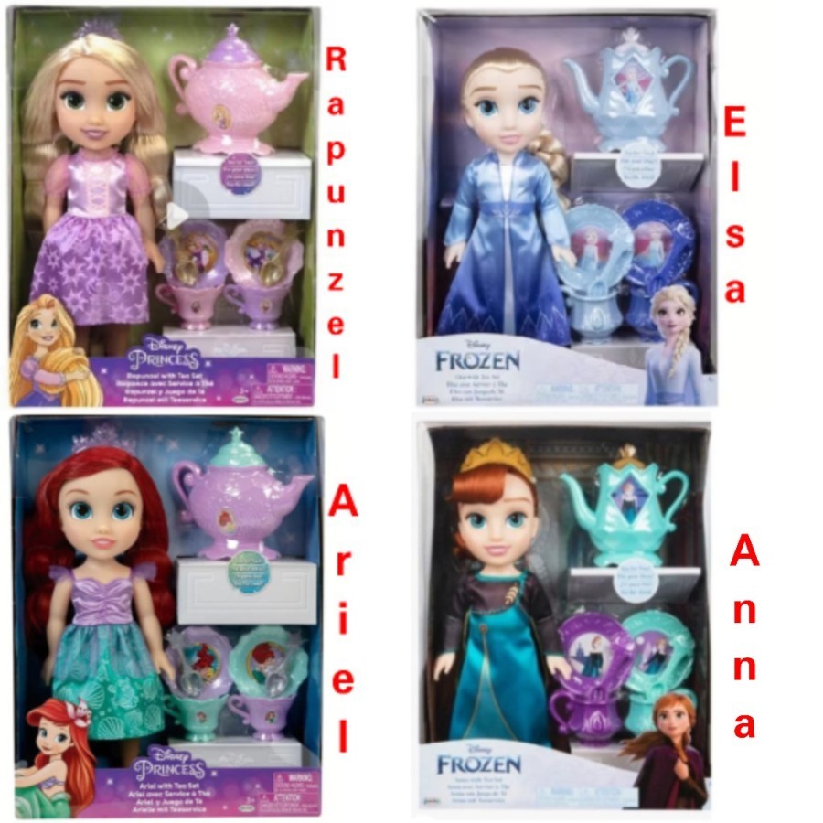 Jual Boneka Disney Frozen II Princess Anna Elsa with Tea Set to Party ...