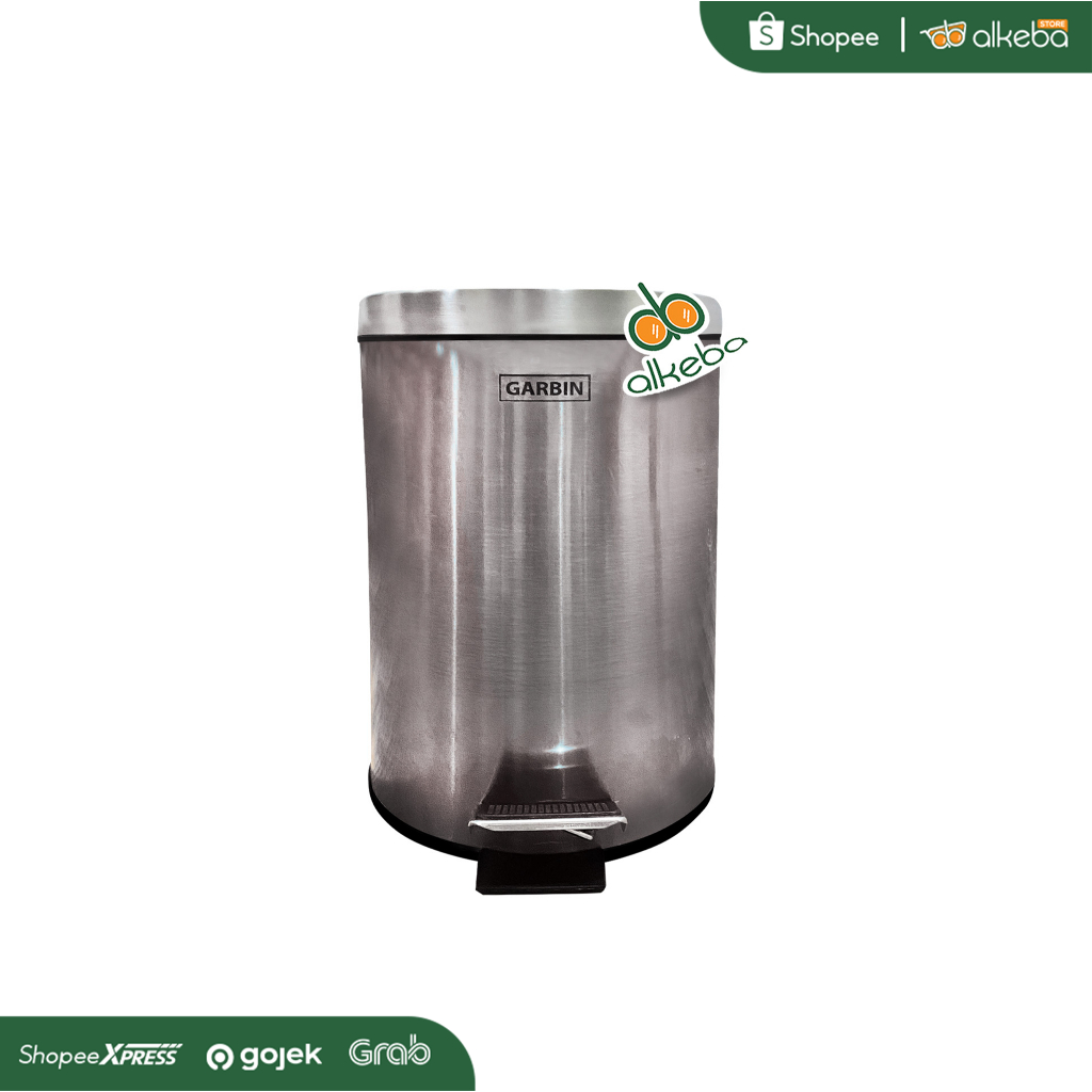 Jual Tempat Sampah Stainless Garbin 12 Liter Injak Pedal Dust Bin ...