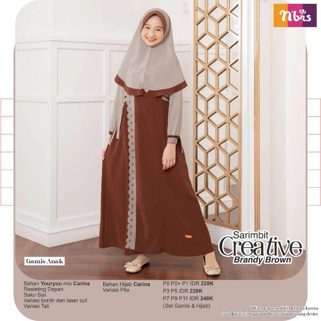 Jual NIBRAS CREATIVE GAMIS ANAK CANTIK + HIJAB BAHAN CARINA PROMO TERBARU AGEN BUSANA MUSLIM ...