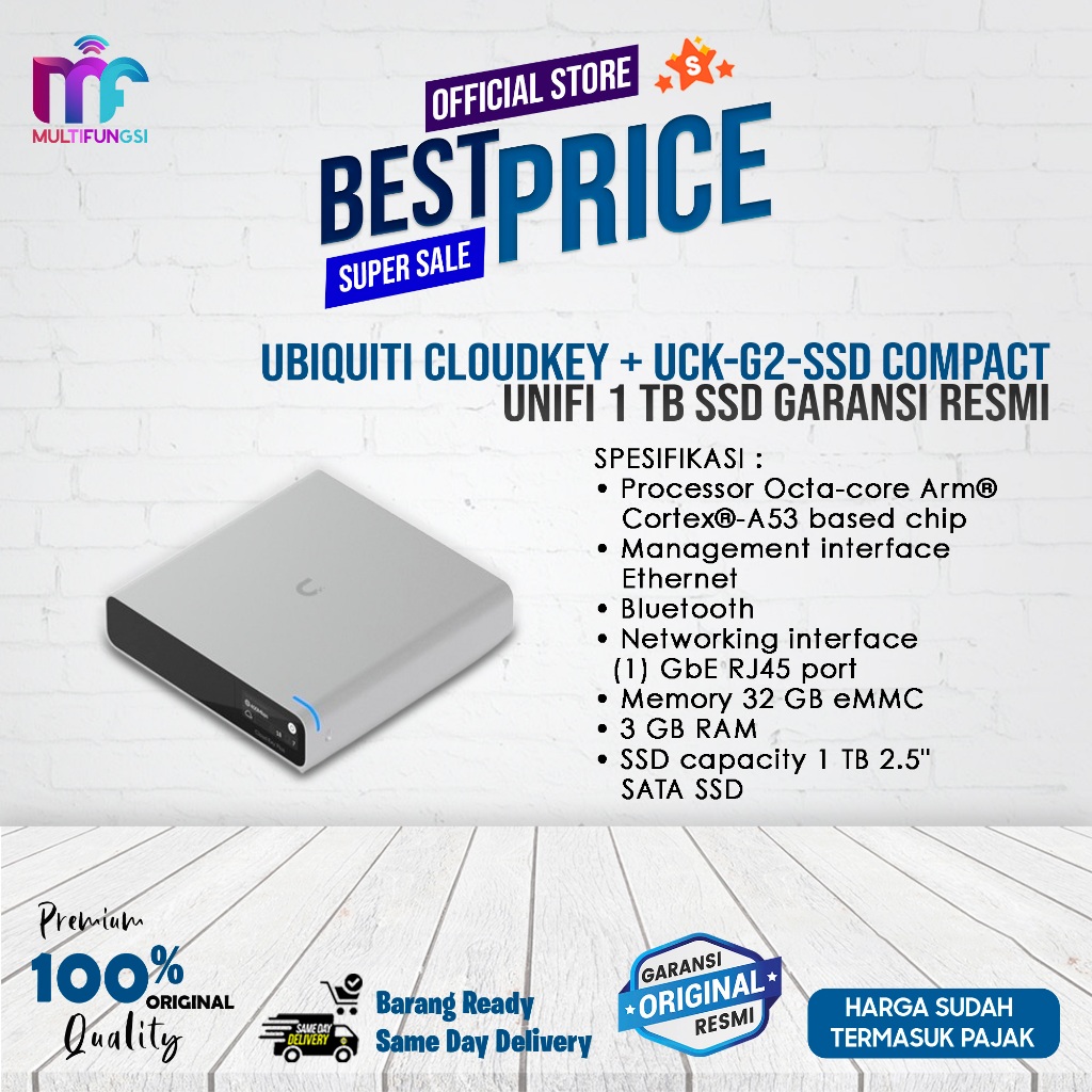 Jual Ubiquiti CloudKey + UCK-G2-SSD Compact UniFi 1 TB SSD Garansi Resmi | Shopee Indonesia