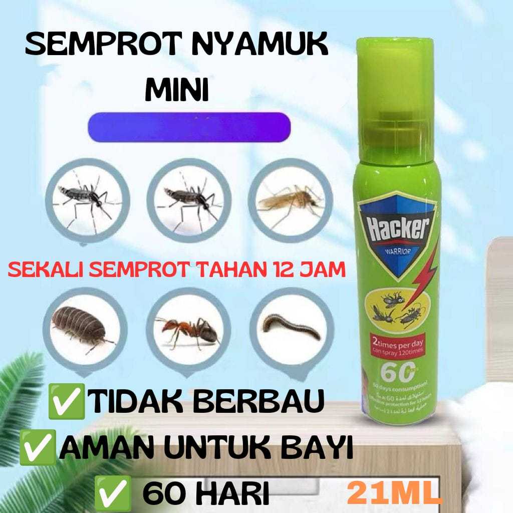 Jual Obat nyamuk semprot mini hacker, nyamuk mati dengan 1 kali ...