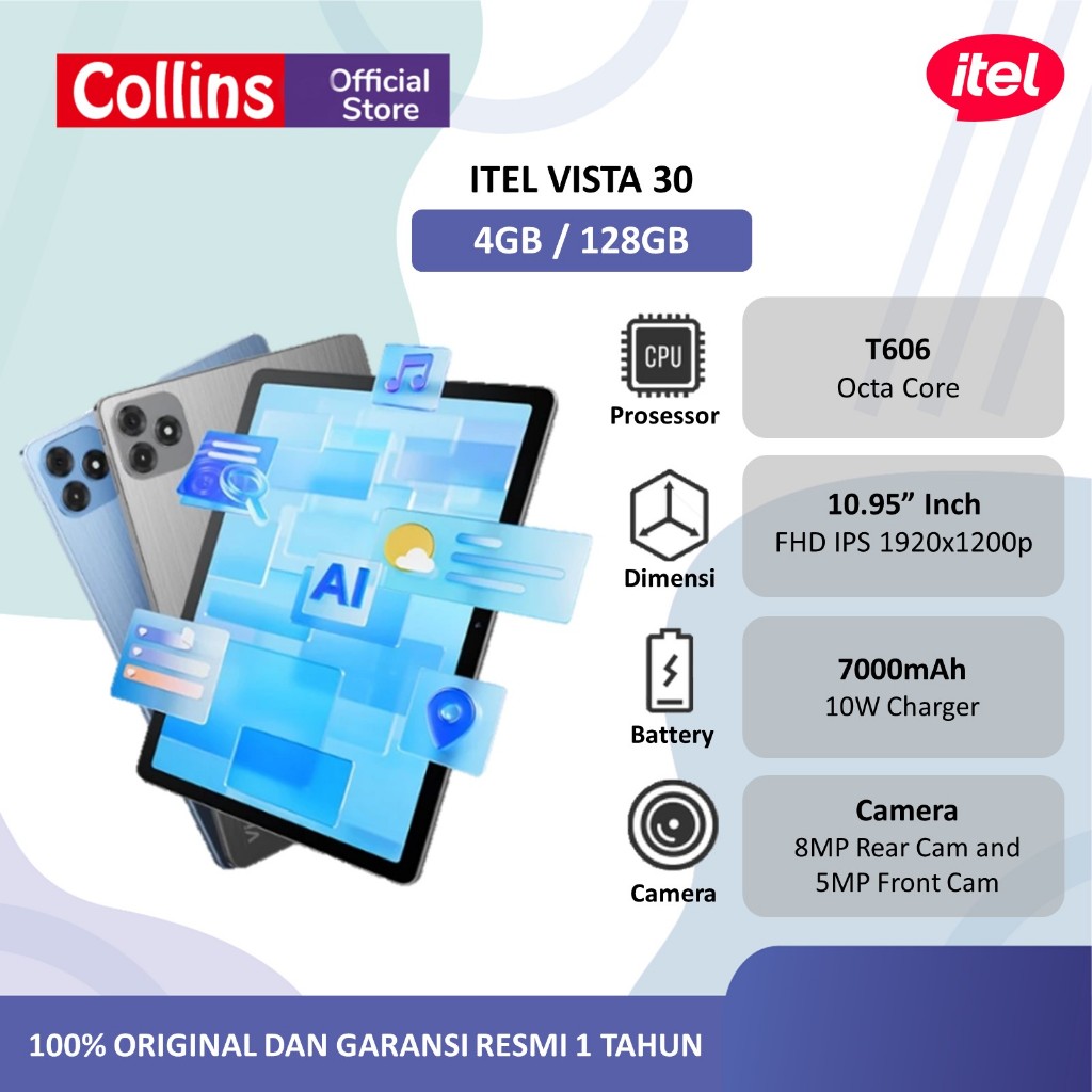 Jual Itel VistaTab 30 Tablet- 4GB+128GB GARANSI RESMI INDONESIA ...