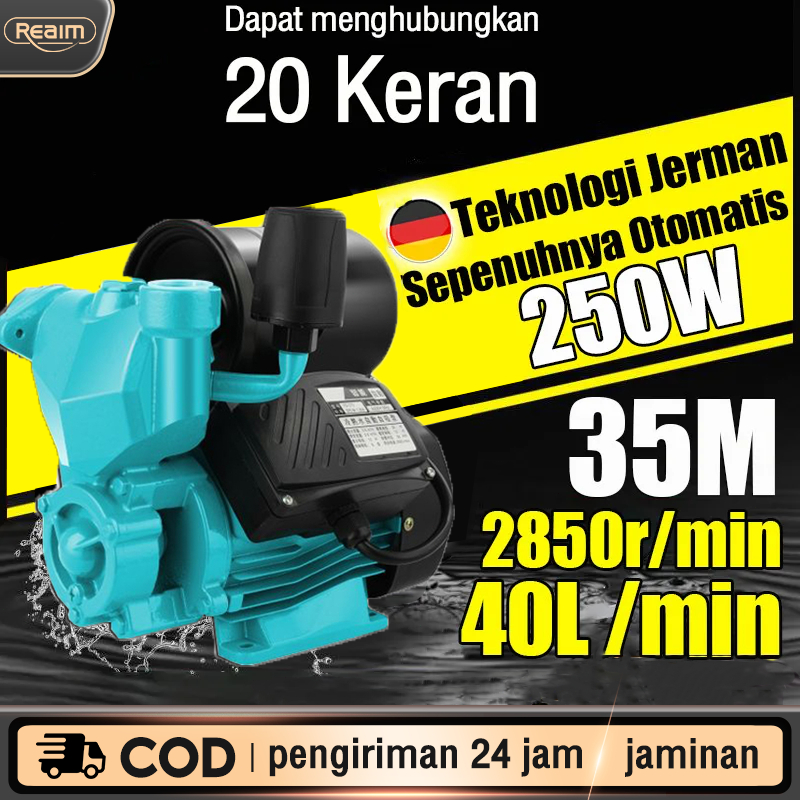 Jual REAIM Pompa air Otomatis 250W Mesin Pompa Air Pompa Air Listrik ...