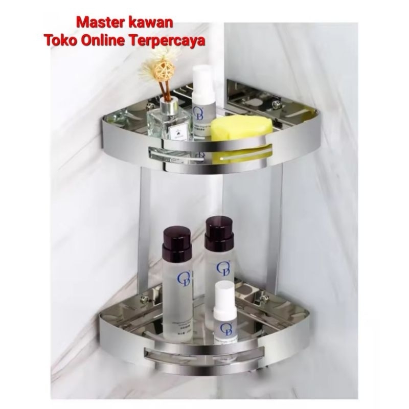 Jual Rak Sudut 2 Susun Stainless SUS 304 /Rak Serbaguna Stainless /Rak ...