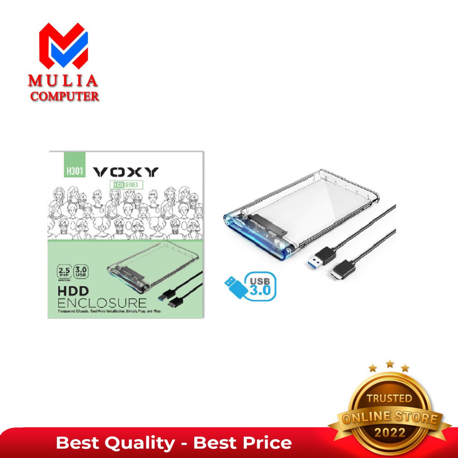 Jual VOXY H301 HDD Case USB 3.0 Casing Hardisk External 2,5" Transparant | Shopee Indonesia