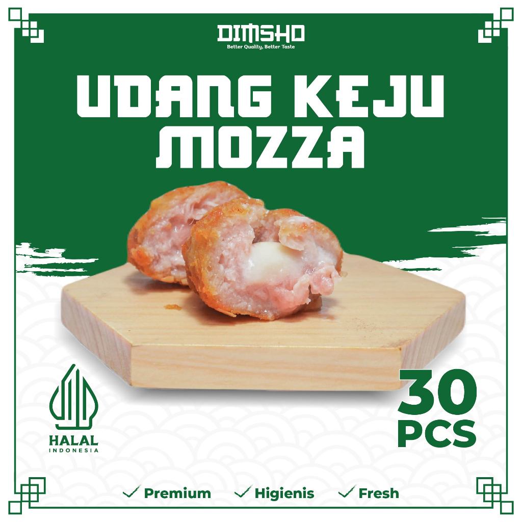 Jual DIMSUM UDANG KEJU MOZZA II DIMSUM FROZEN PREMIUM HALAL II DIMSUM UDANG KEJU MOZZA 1 PACK 30 ...