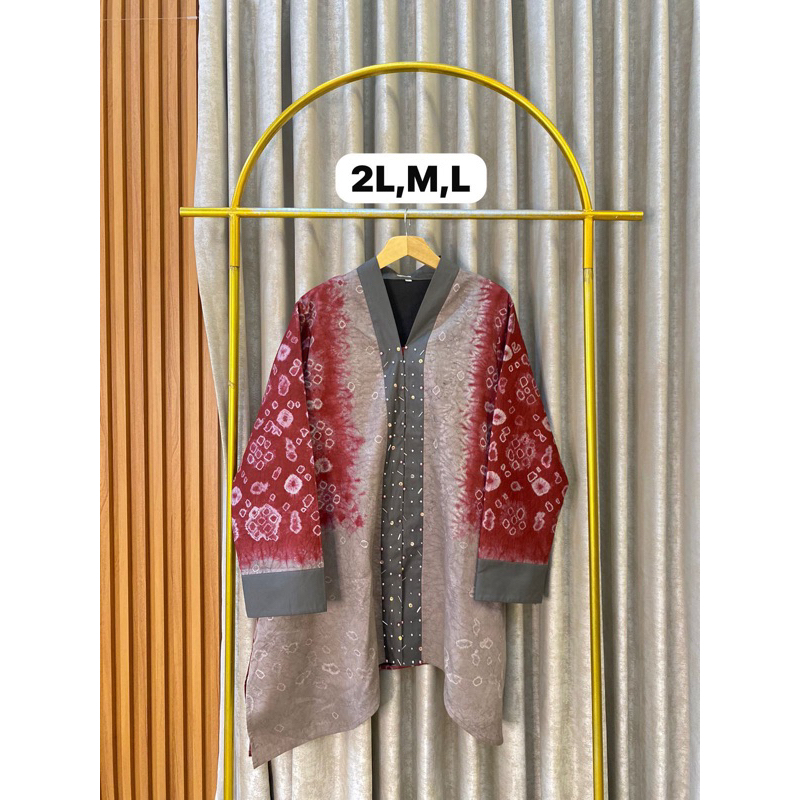 Jual Blouse Waka Payet Jumputan Motif Titik Tujuh Gambo | Shopee Indonesia