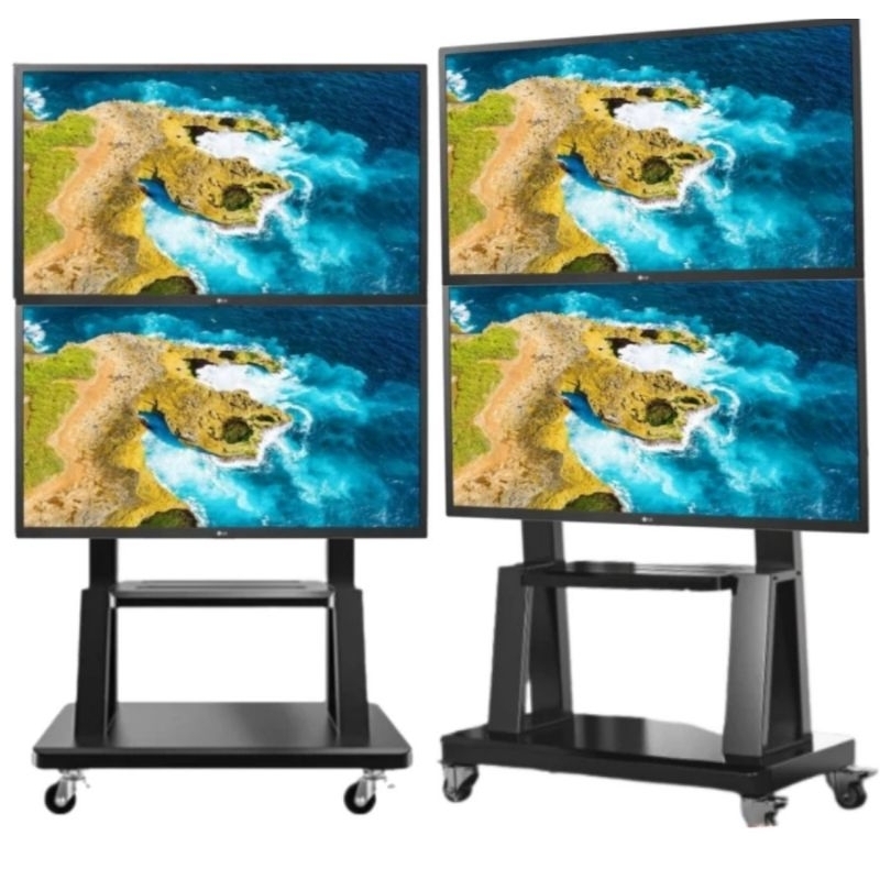 Jual Bracket stand tv 2 meter 2 layar atas bawah 43 42 40 32 24 inch ...