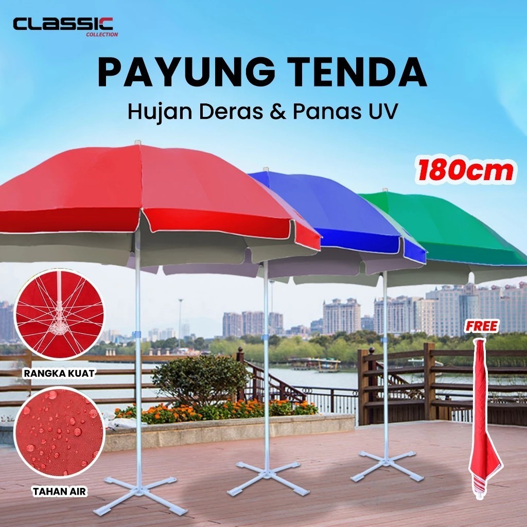 Jual Payung Tenda 200CM / Payung Pantai 180CM / Payung Jualan 220CM / Payung Taman Cafe Bazaar ...