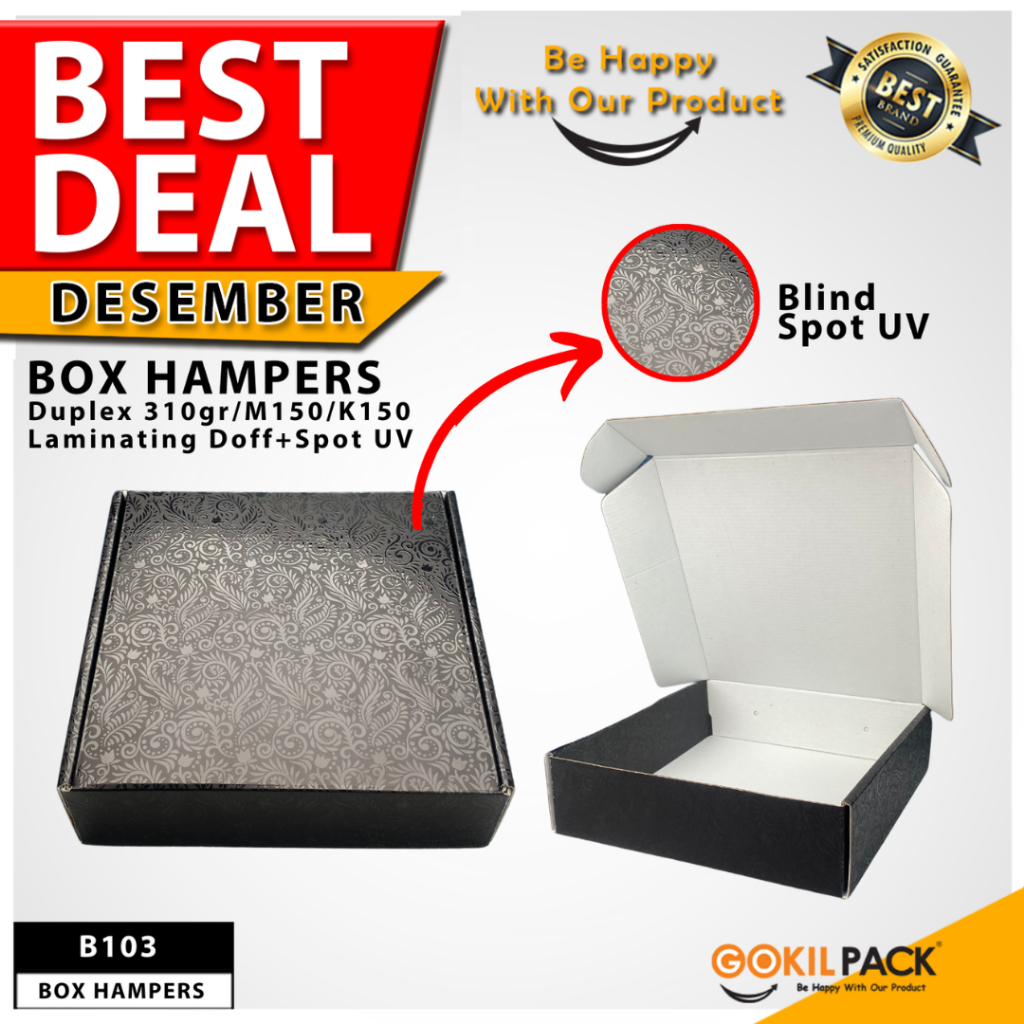 Jual Box Kado - Mailer Box Spot UV Hitam - Kotak Hadiah Premium - B103 ...