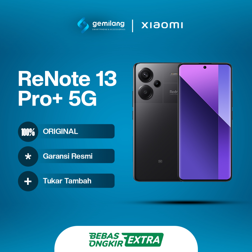 Jual HP XIAOMI REDMI NOTE 13 PRO+ 5G | 200MP OIS | CRYSTALRES AMOLED 6,67" | SNAPDRAGON 7S GEN 2 ...