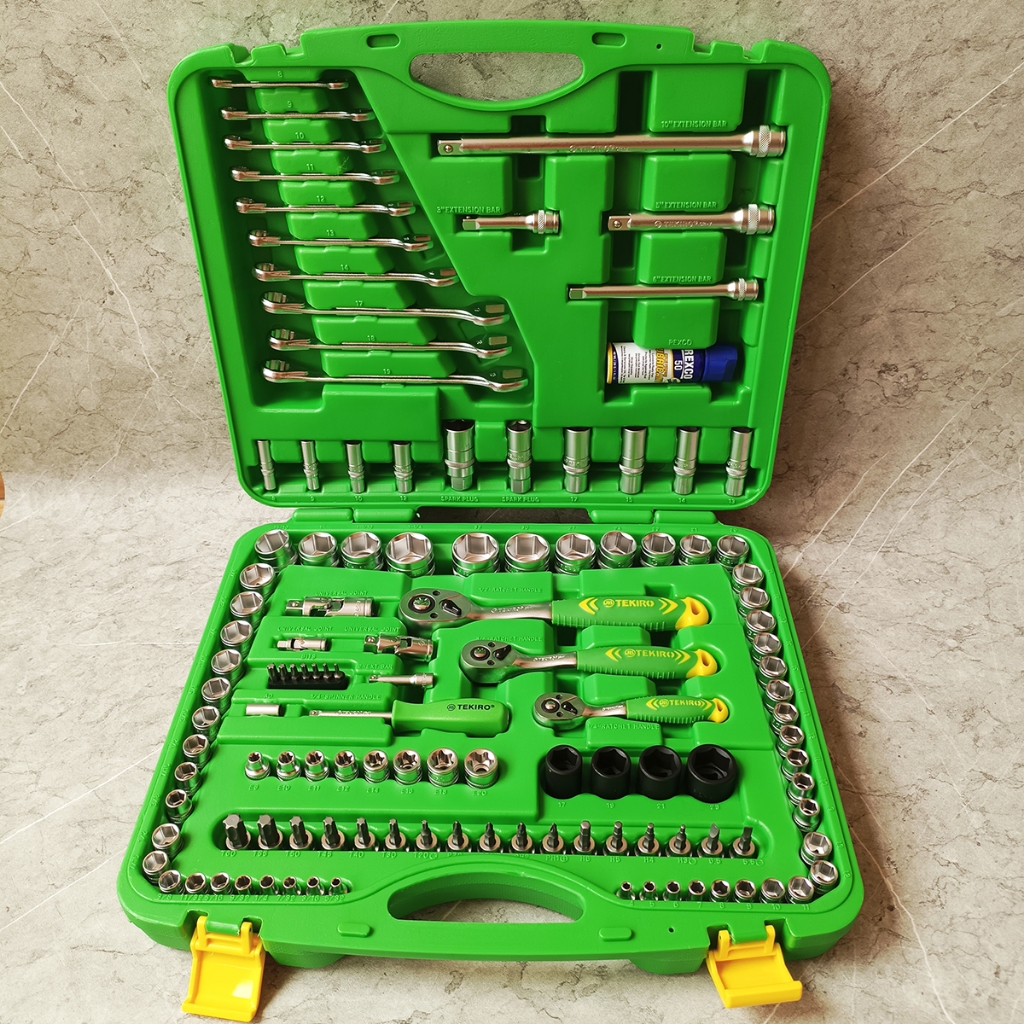 Jual Tools set 120 pcs Tekiro Tool set 120 pcs Hand socket set 120 pcs 6 PT | Shopee Indonesia