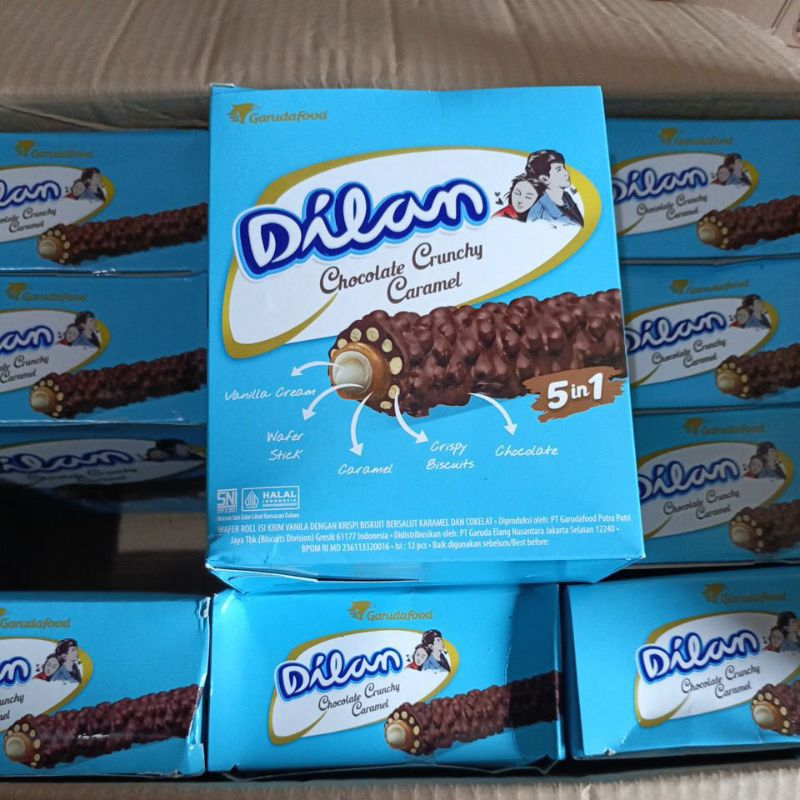 Jual DILAN CHOCOLATE CRUNCHY CARAMEL 1 BOX | Shopee Indonesia