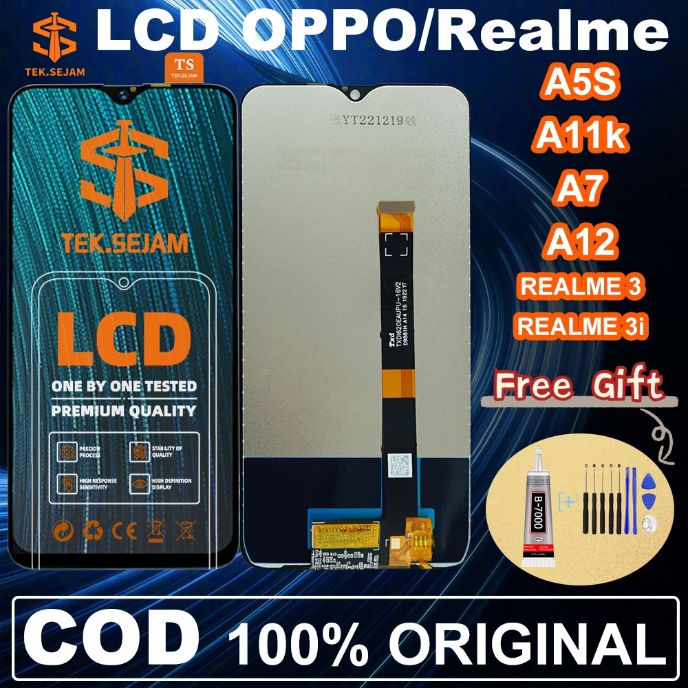 Jual 【ORIGINAL+lem+obeng】LCD OPPO A5S/A7/A12/A11K AX5S/Realme 3/3i Fullset Touchscreen ORI LAYAR ...