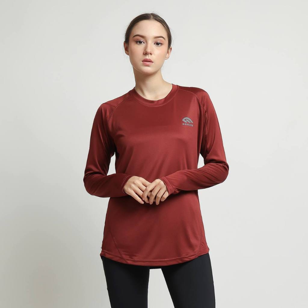 Jual MANIAK HG-04 L/S Baju Olahraga Sport Lengan Panjang Wanita Kaos Running Lari Gym Fitnes ...