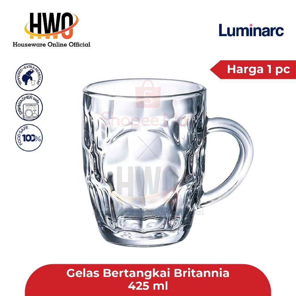 Jual Luminarc Gelas Bertangkai Britannia 425 Ml / pc | Shopee Indonesia