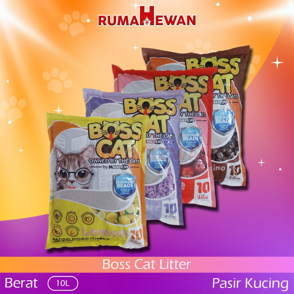 Jual Pasir Gumpal Boss Cat Litter 10 Liter Pasir Kucing Bosscat Setara Markotop 10L | Shopee ...