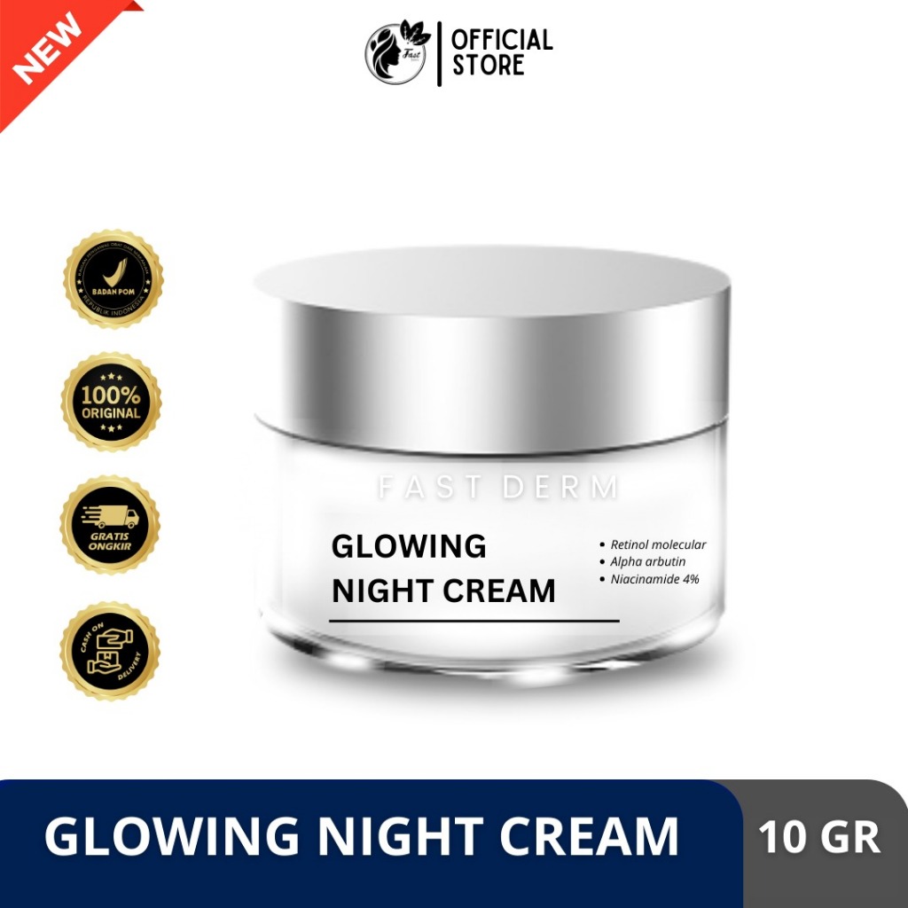 Jual Fast Derm NEW Glowing Night Cream | Shopee Indonesia