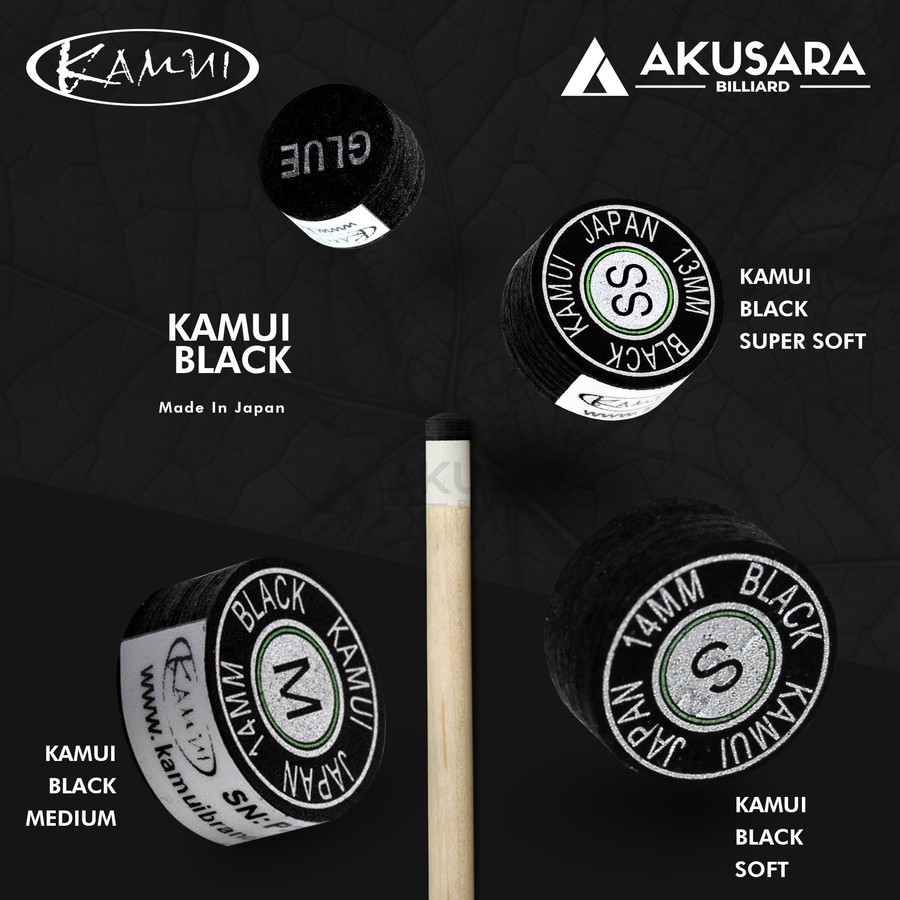 Jual Tip Billiard Kamui Black (Tip Soft S, Medium M) Original | Shopee ...