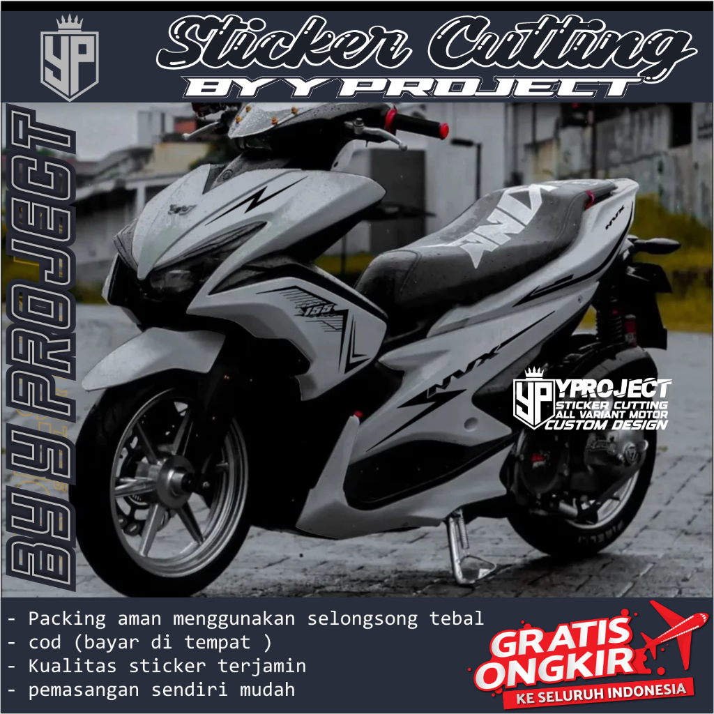 Jual AEROX Cutting Sticker Striping Aerox Old 155 NVX Striping Variasi ...