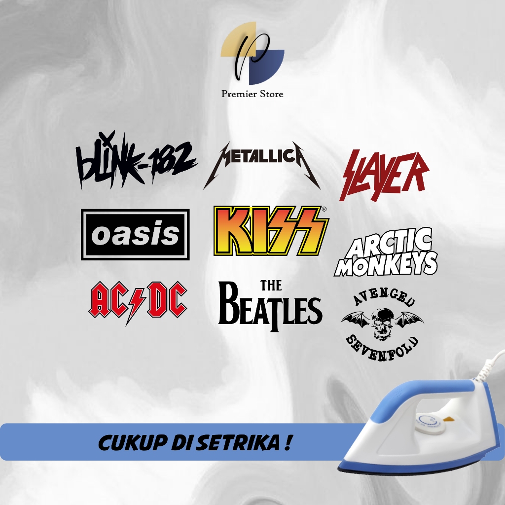 Jual Sablon Setrika DTF Satuan Logo Band Siap Press Setrika | Shopee ...