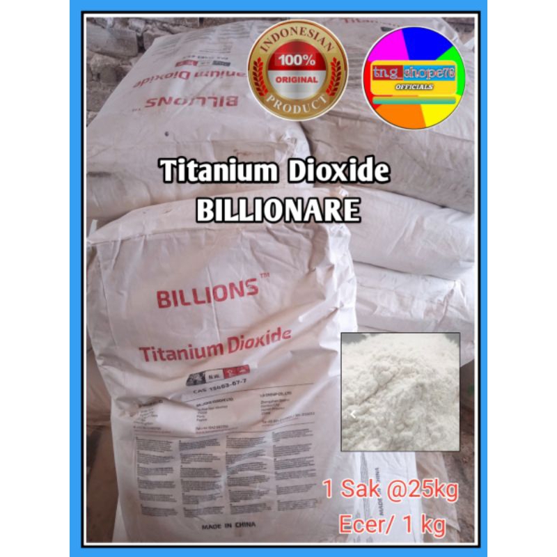 Jual TITANIUM DIOXIDE BILLIONARE ORIGINAL1 Kg BUAT CAT TEMBOK/SABLON ...