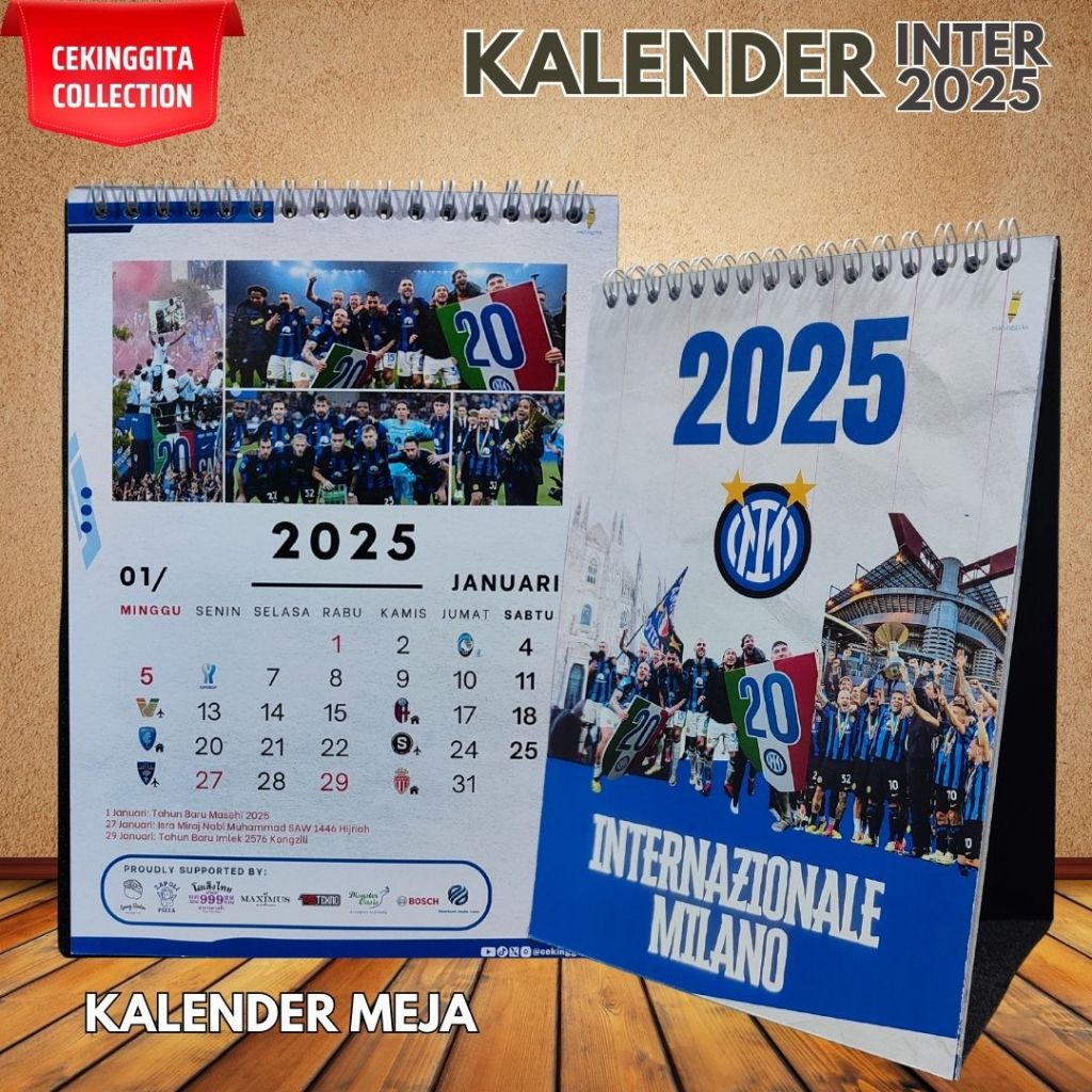 Jual Kalender 2025 Tema INTER MILAN | Shopee Indonesia