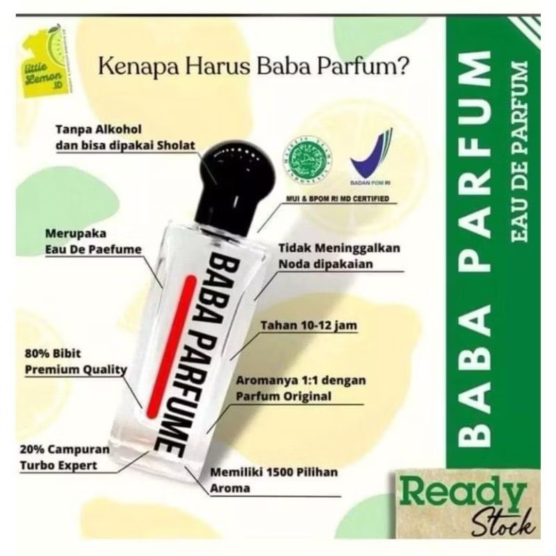 Jual Baba parfume original/varian best seller/pria & wanita Tahan lama ...