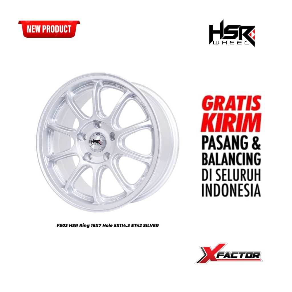 Jual VELG ARENA R16 VELG HSR RING 16 HSR FE03 HSR R16X7 H 5X114,3 ET 42 ...