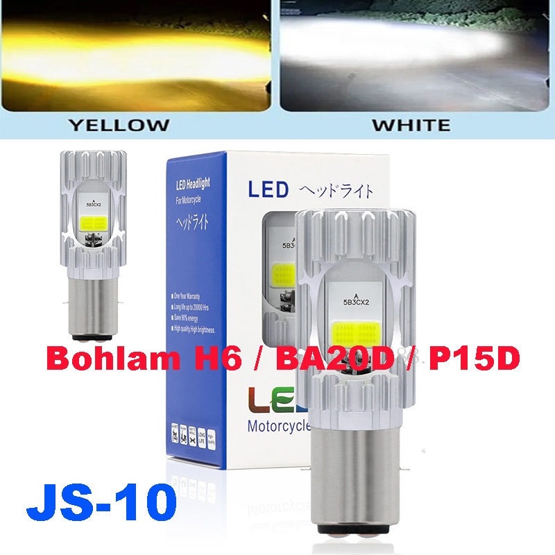 Jual Lampu Utama JS-010 Bohlam 2 warna Motor H6 BA20D P15D Headlamp laser IP67 Bebek Matic super ...