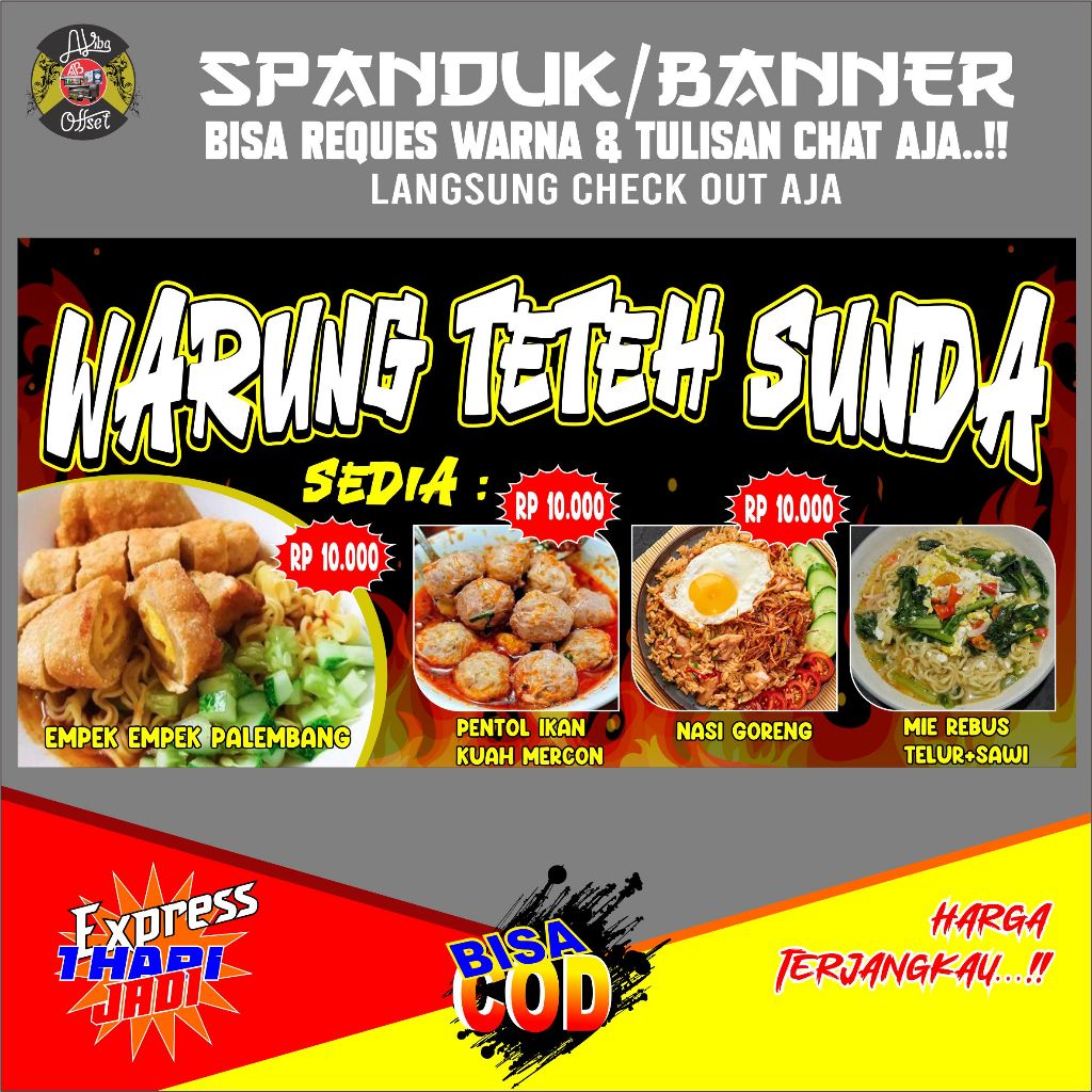 Jual SPANDUK BANNER WARUNG TT SUNDA | Shopee Indonesia