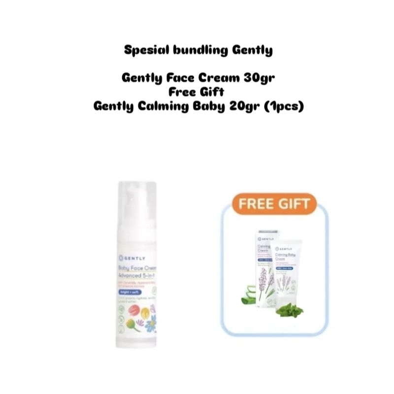 Jual PROMO - Gently Face Cream Advanced 5in1 FREE Gently Calming Cream ...