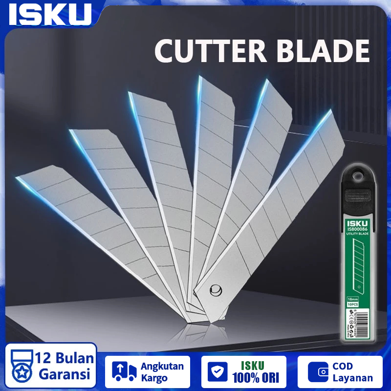 Jual ISKU Cutter Blade/10 pcs Isi Ulang Cutter SK5 Isi Cutter/18 mm Isi Pisau Pemotong/Isi Pisau ...