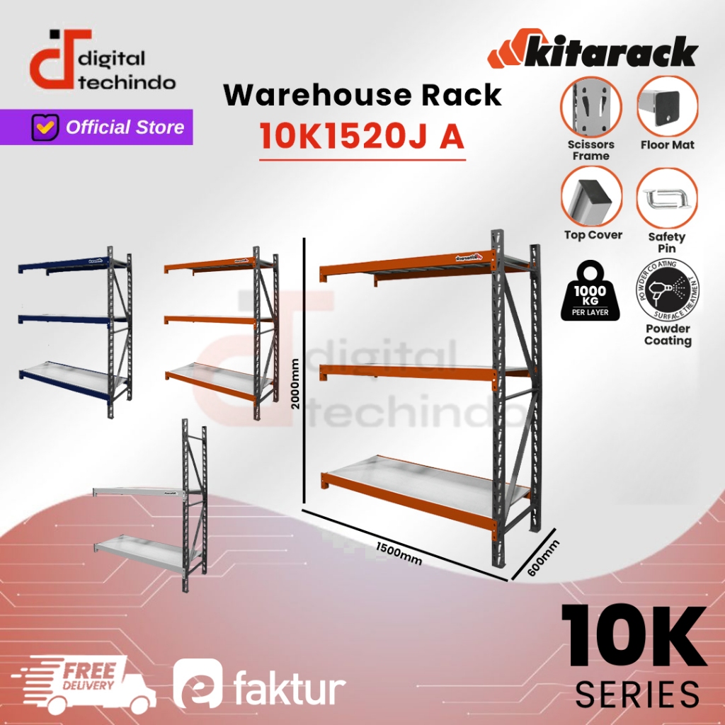 Jual Rak Gudang Besi 1 Ton per Layer Rack Gudang 2M P 1.5M Jointer Rack ...