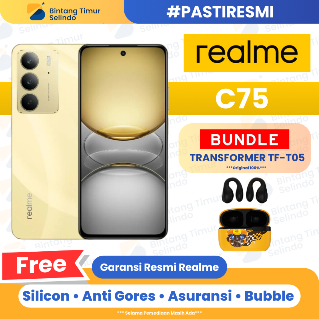 Jual Realme C75 NFC 8GB/128GB & 8GB/256GB Layar Luas, Baterai Awet ...